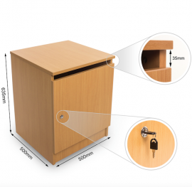 Lockable Waste Paper Console & Shredding Cabinet - Weirbags